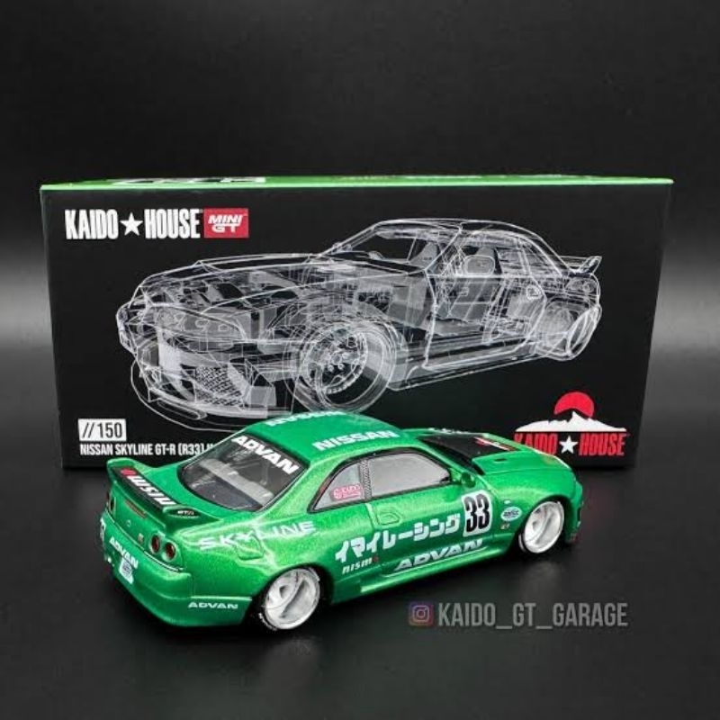 Jual KAIDO HOUSE 150 NISSAN SKYLINE GT-R R33 IMAI RACING GREEN | Shopee ...
