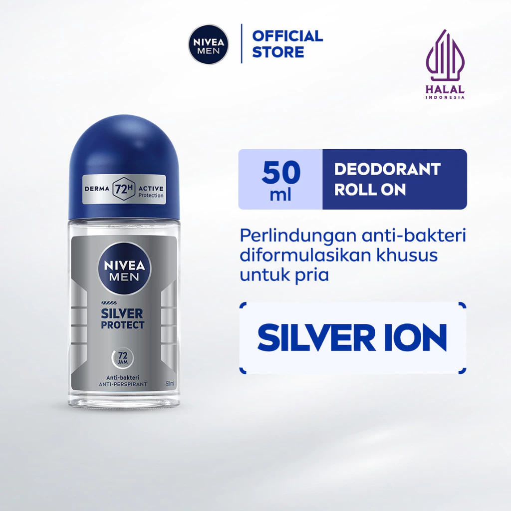Jual NIVEA MEN Deodorant Roll On Silver Protect 50ml | Shopee Indonesia