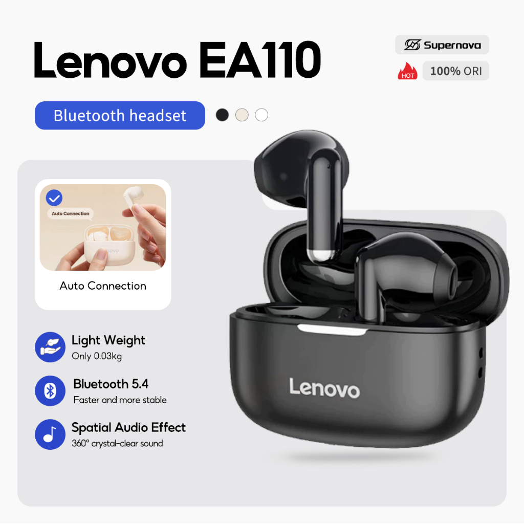 Jual Supernova x LENOVO THINKPLUS EA110 TRUE WIRELESS BLUETOOTH MINI EARBUDS TWS HD SOUND IPX7 ...