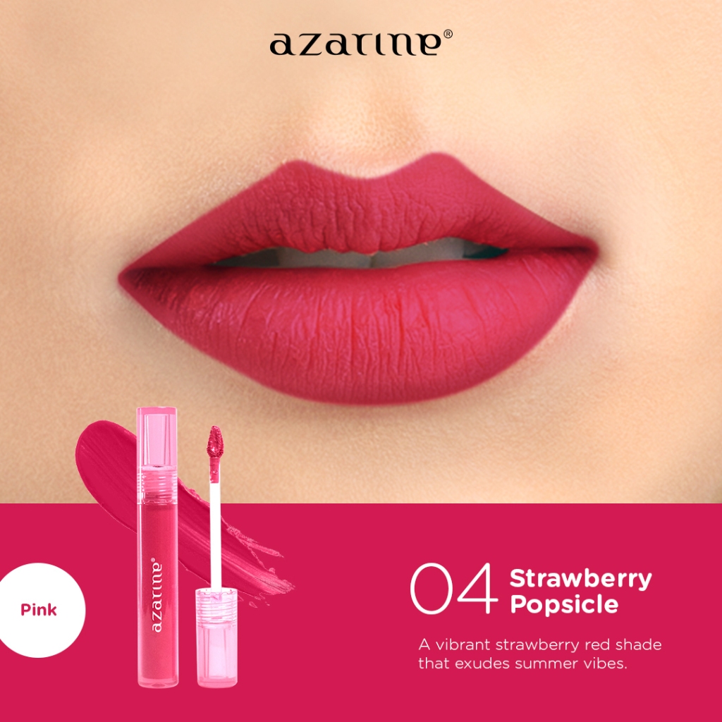 Jual [GIFT] Azarine - 04. Strawberry Popsicle - Velvety Lippie Cream ...