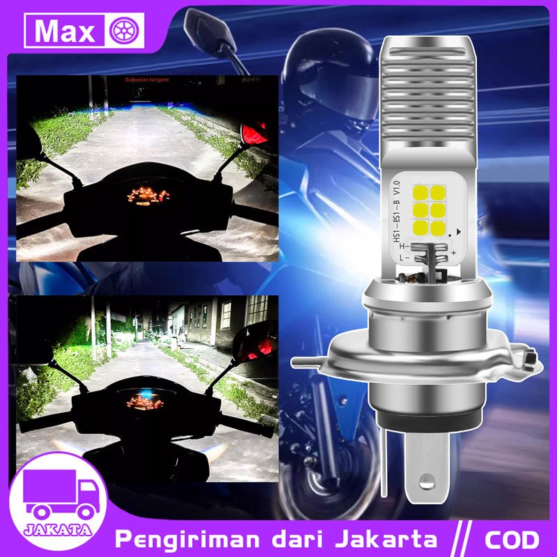 Jual Lampu Depan Motor Lampu LED Utama Motor H4 H6 Super Terang Depan Lampu AC - DC Bohlam ...