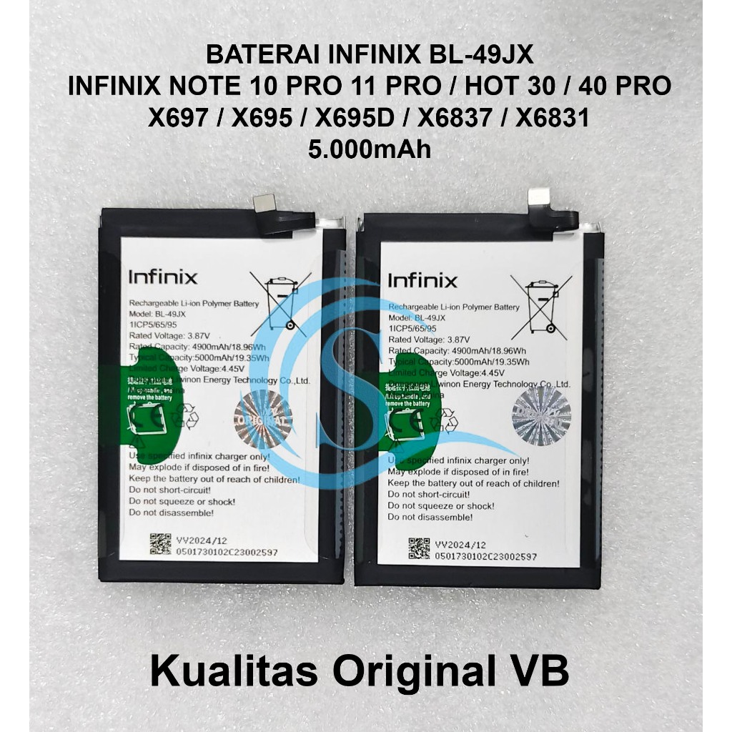 Jual Baterai Infinix BL49JX NOTE 10 PRO 11 PRO / HOT 30 / 40 PRO X697 ...