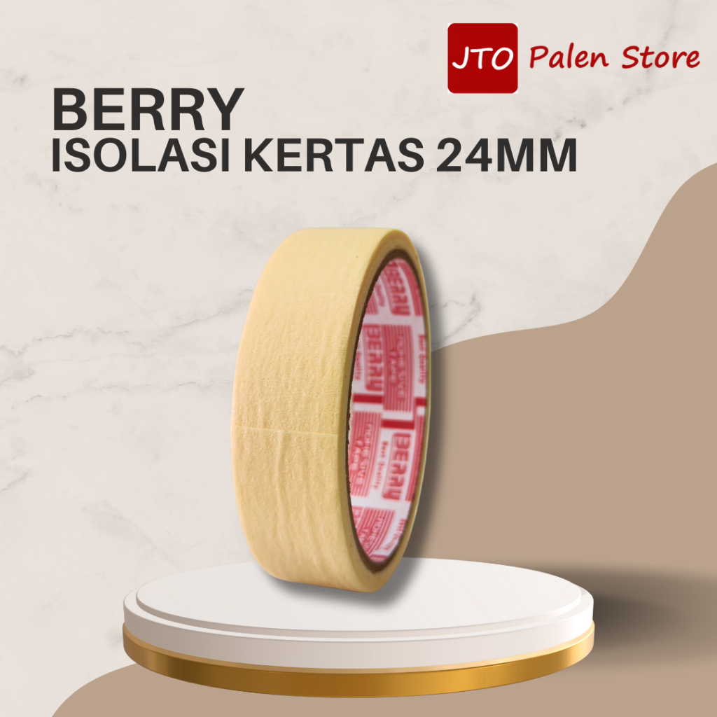 Jual BERRY Masking Tape 24mm Isolasi Kertas | Shopee Indonesia