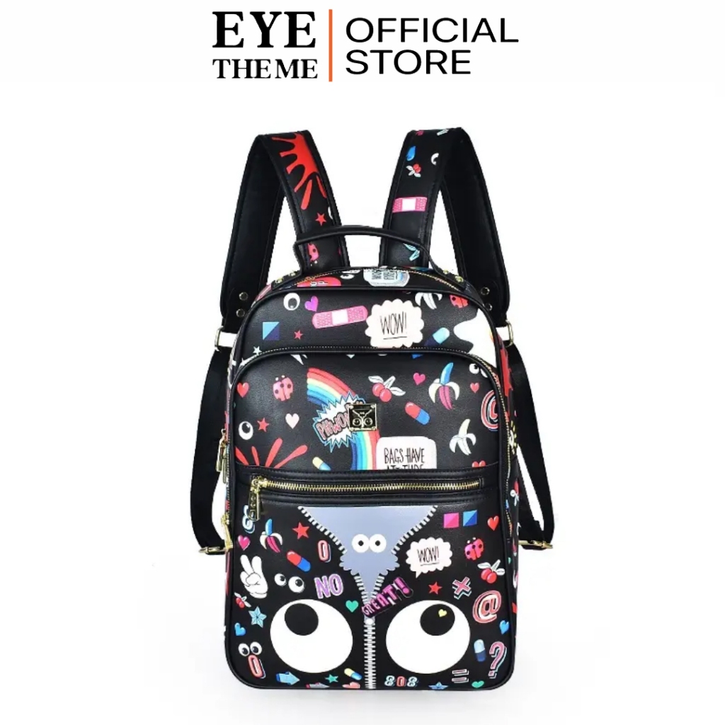 Jual EYE THEME ~ Tas Wanita Yammua Eye Theme Printed Backpack 9454 ...