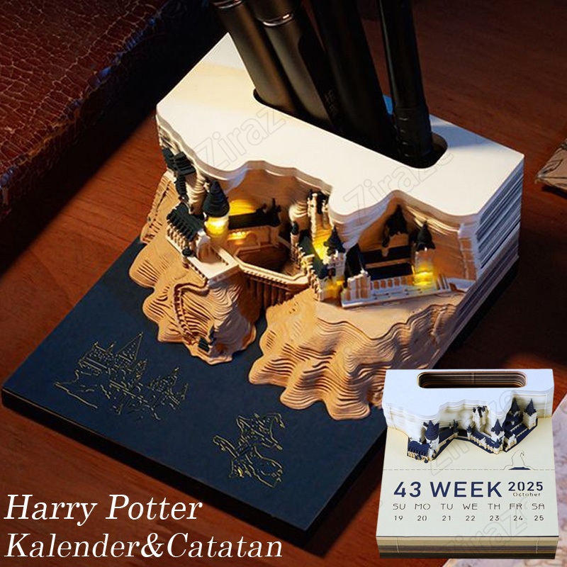 Jual Kertas Memo Sticky Note 3d Motif Hogwarts Harry Potter Untuk ...