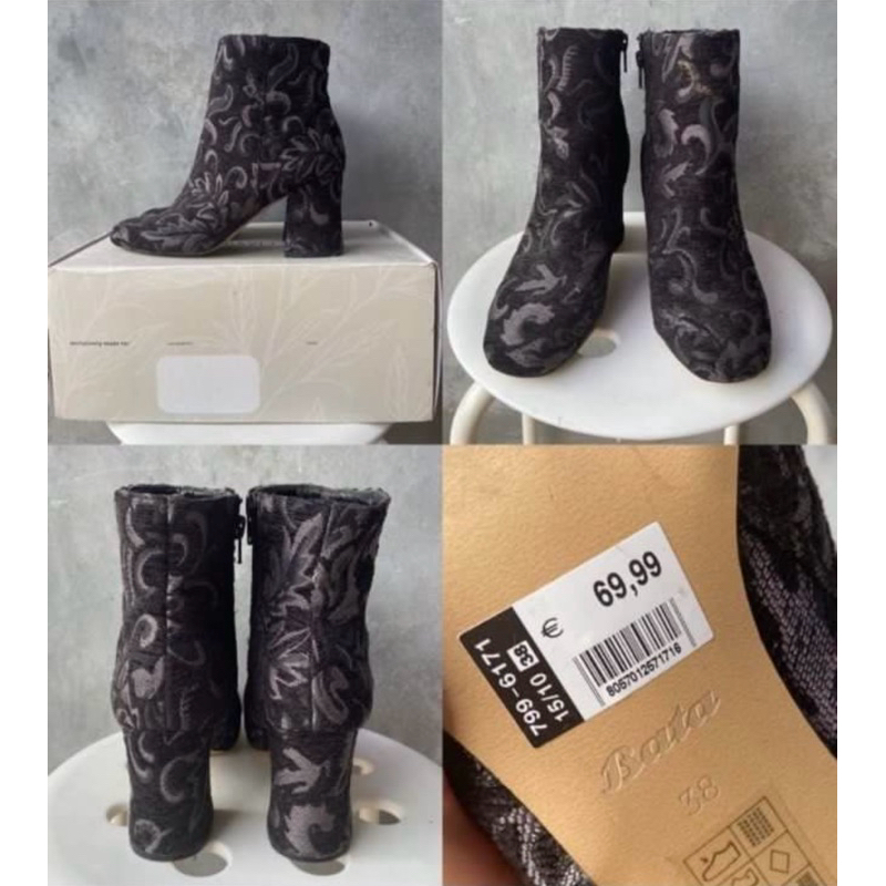 Jual Bata Boots Embroidered Black | Shopee Indonesia