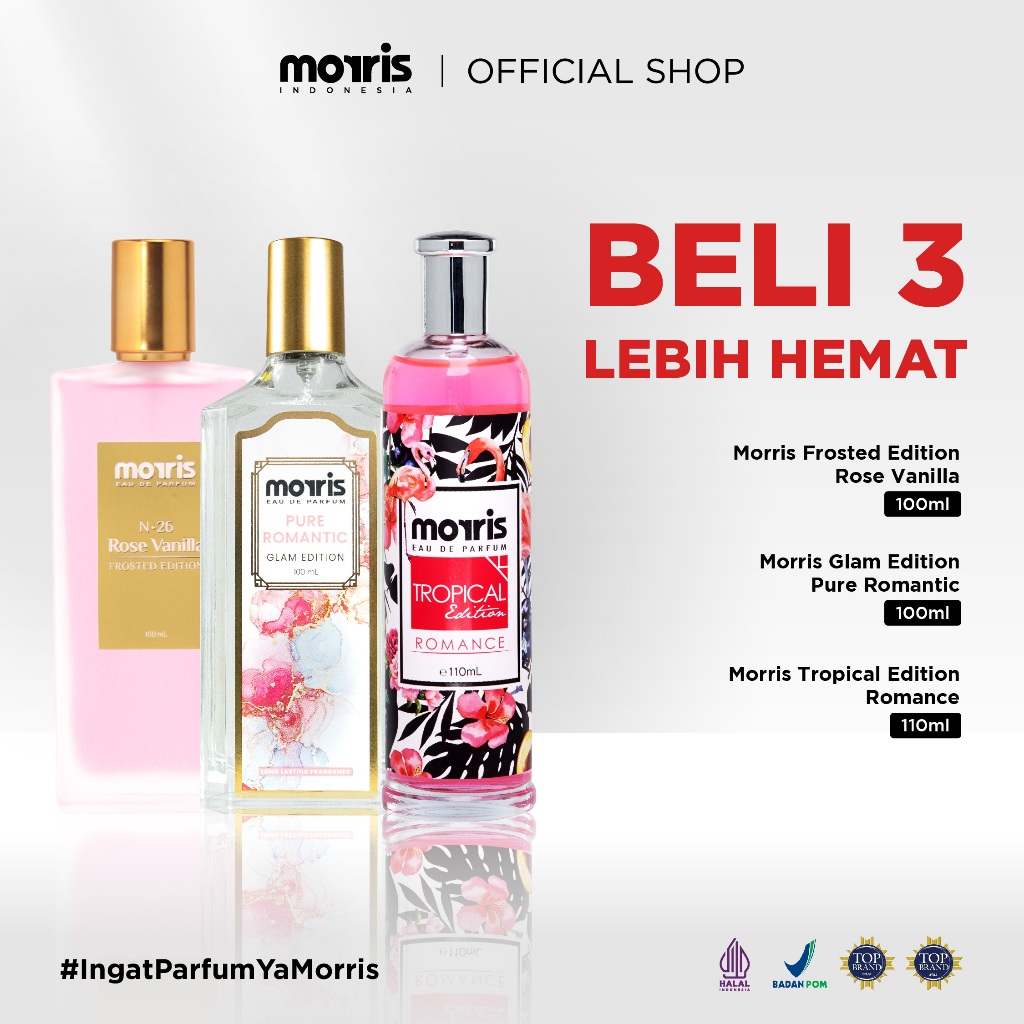 Jual FYC- MORRIS PARFUM EDP FROSTED EDITION X GLAM PURE ROMANTIC X ...