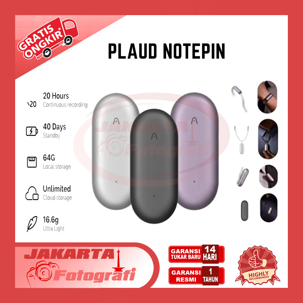 Jual PLAUD NotePin Limited Edition Wearable AI Voice Recorder Plaud ...