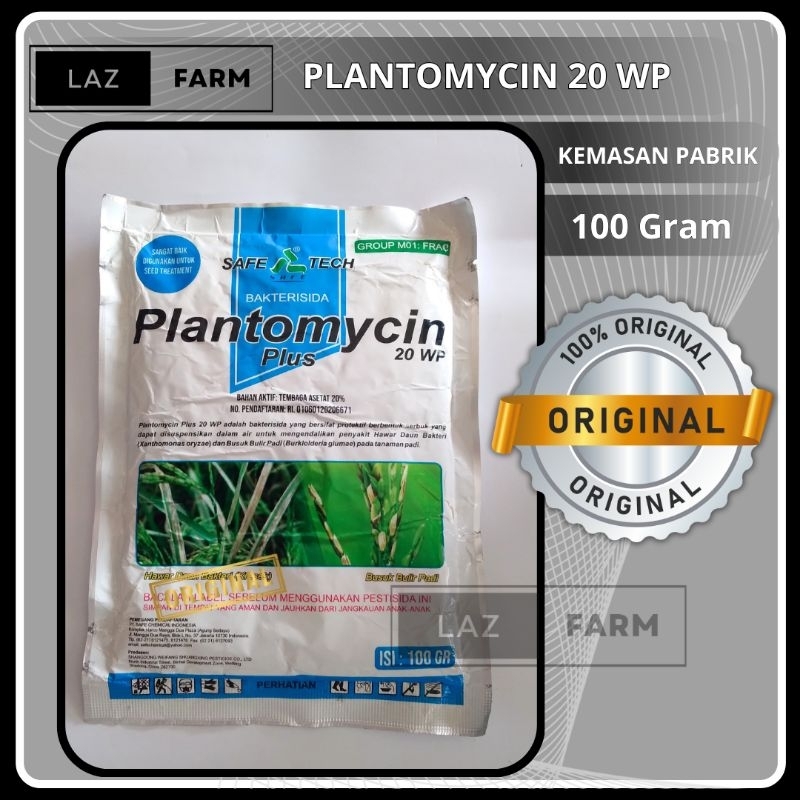 Jual BAKTERISDA PLANTOMYCIN 20 WP 100 GRAM KEMASAN PABRIK ORIGINAL ...