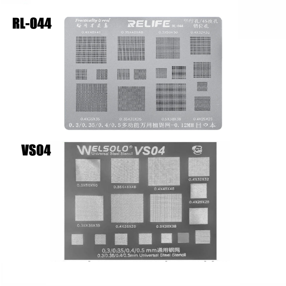 Jual CETAKAN IC WELSOLO VS04 / RELIFE RL-044 FOR 0.3/035/0.4/0.5MM UNIVERSAL STEEL STANCIL ...
