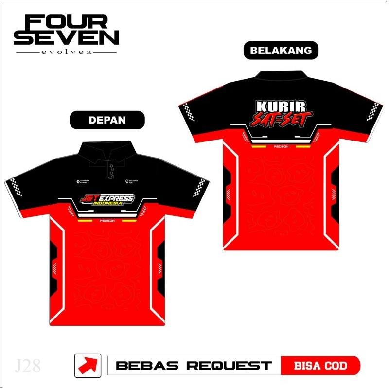 Jual Jersey Printing Custom JNT EXPRESS Bisa Ganti Nama Hub Daerah ...