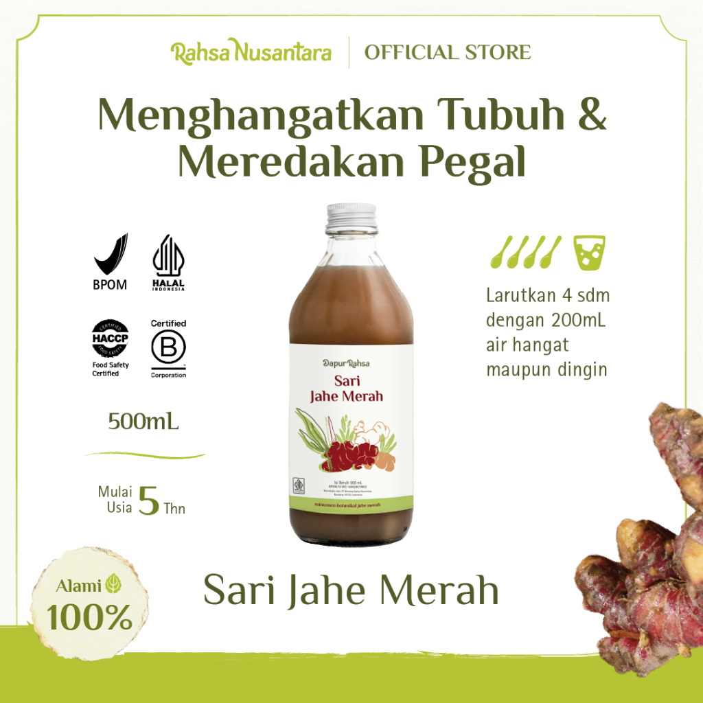 Jual Sari Jahe Merah 500mL | BPOM by Rahsa Nusantara - Jamu Sirup ...