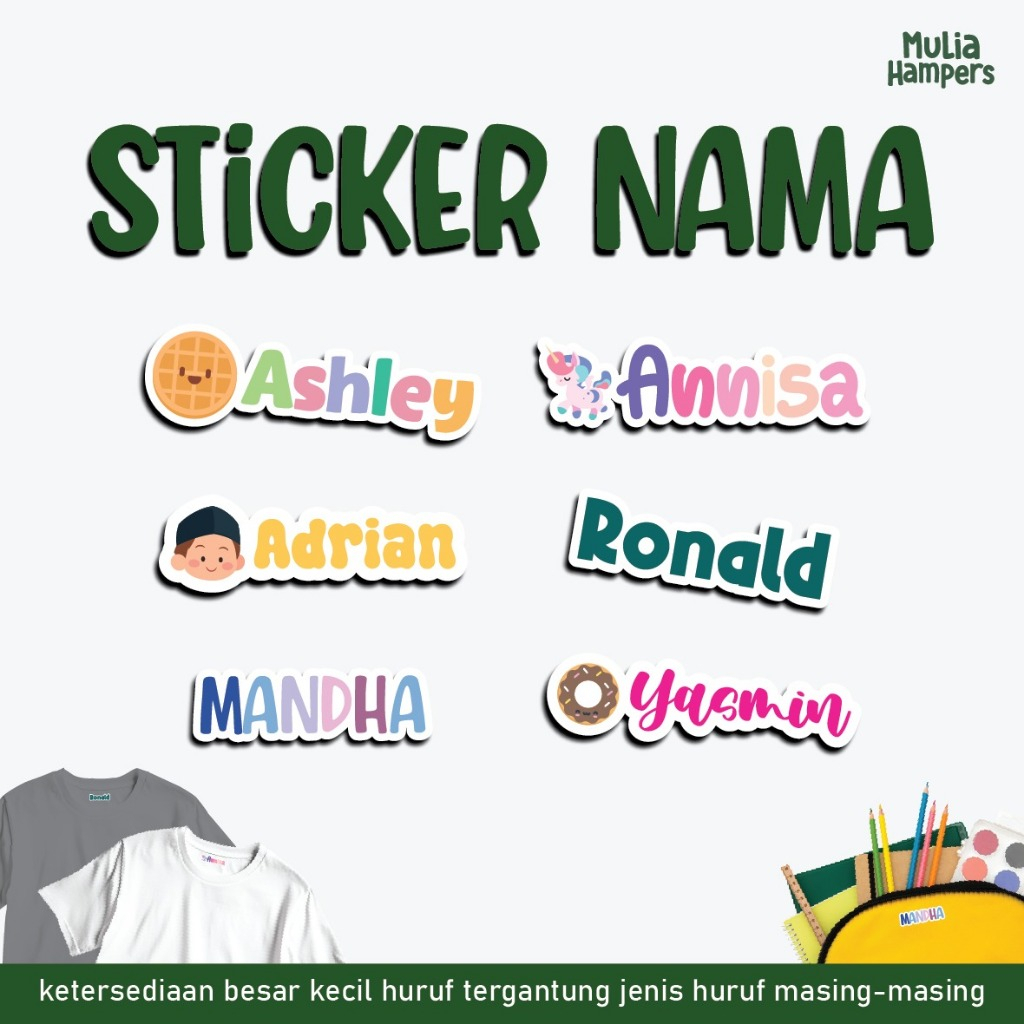 Jual Stiker Nama Label Baju Kaos Sablon Dtf Free Custom Waterproof 1 ...