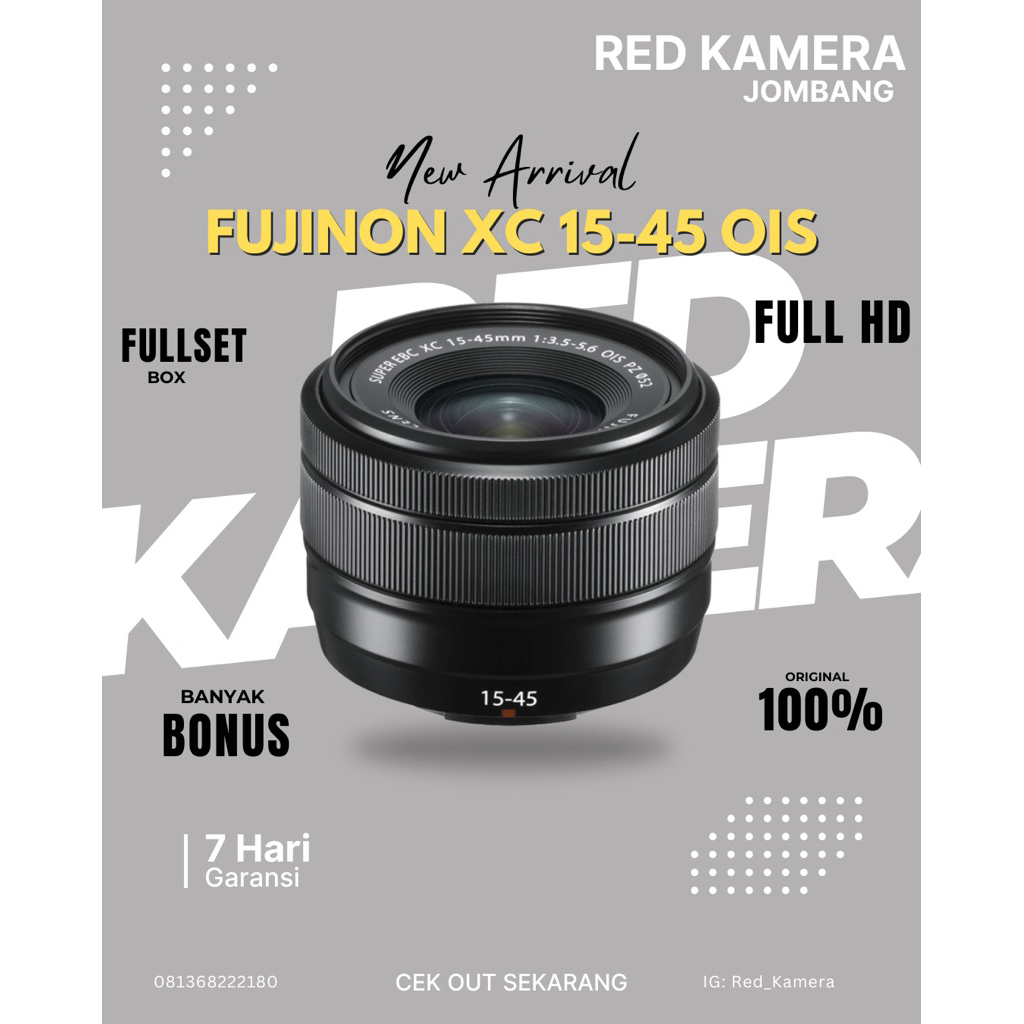 Jual LENSA FUJINON XC 15-45 BLACK MURAH TINGGAL PAKAI | Shopee Indonesia