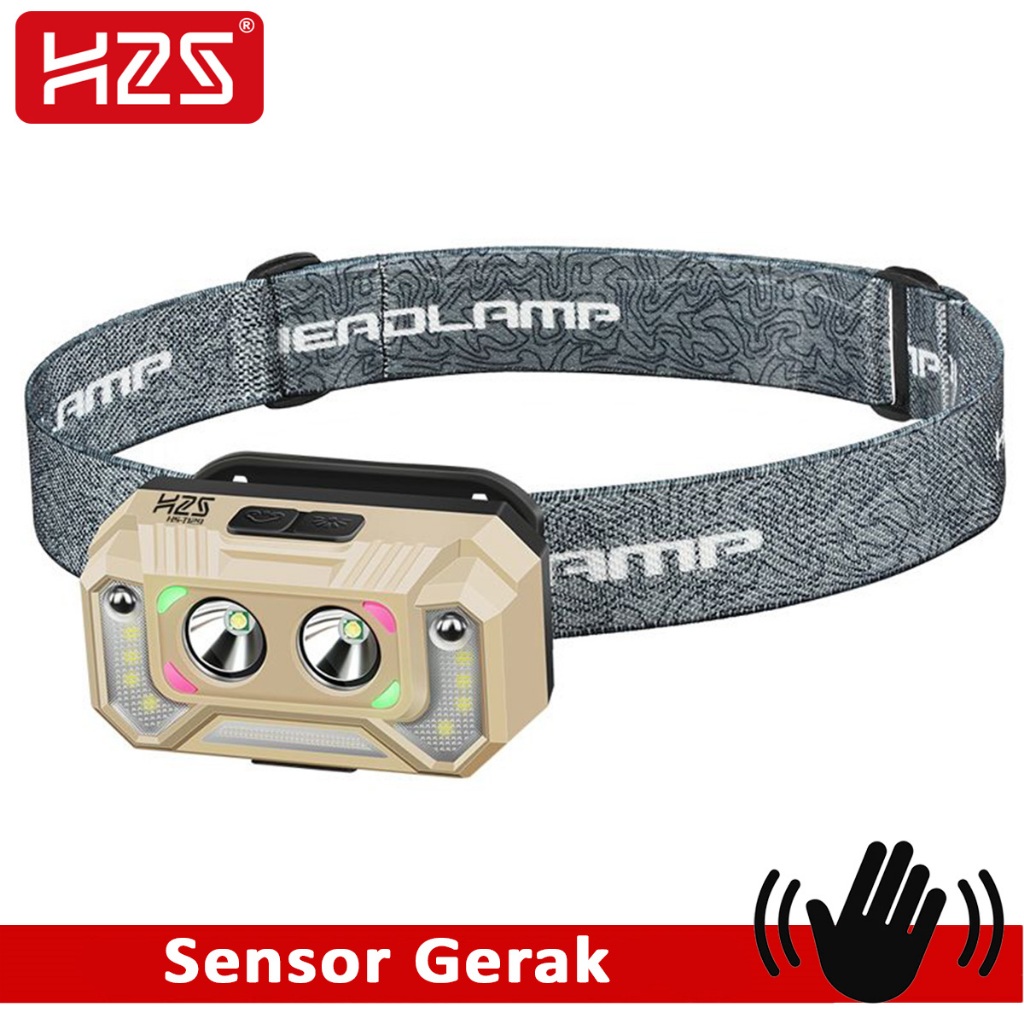 Jual H2S Senter Kepala Sensor Gerak HS- T129 LED XPE 5 Mode 1200mAh ...
