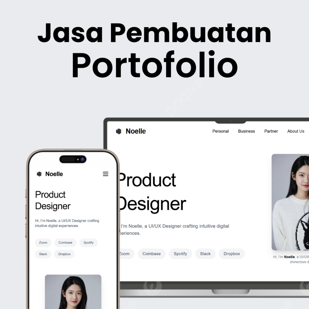 Jual Jasa Buat Website Portofolio Pribadi/Profesional - Desain Clean ...