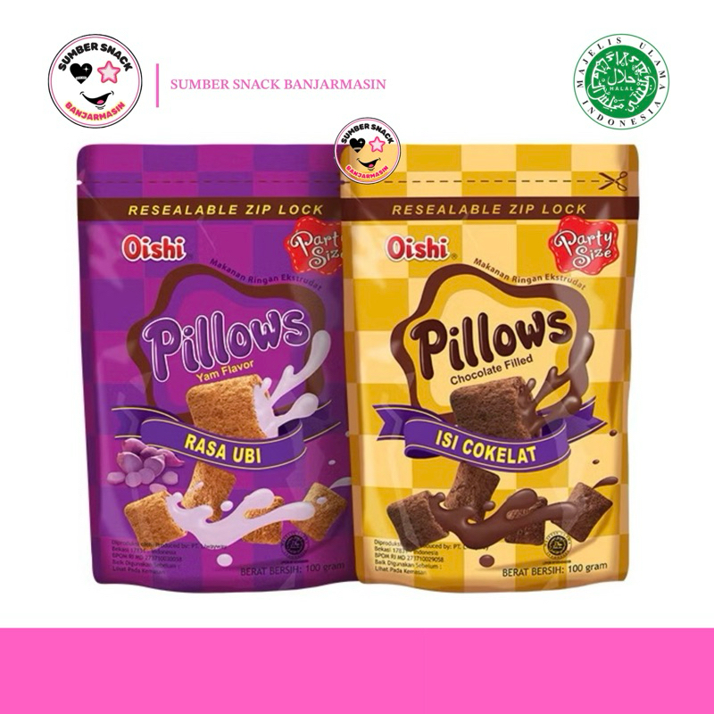 Jual (Pouch) Oishi Pillows Pouch (100g) (2 Varian Rasa) | Shopee Indonesia
