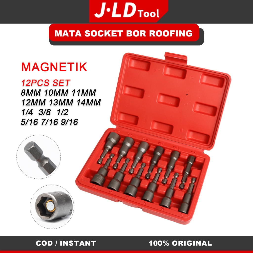 Jual JLD Mata kunci shock Mata Roofing Magnetic Hex Power Nut Baut Ruping Baja Ringan Konektor ...