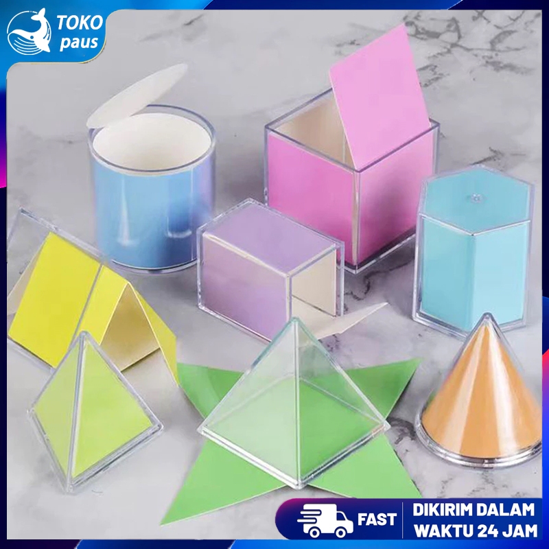 Jual 8 Jenis Model Bangun Ruang Transparan / Bentuk Geometri Tembus ...