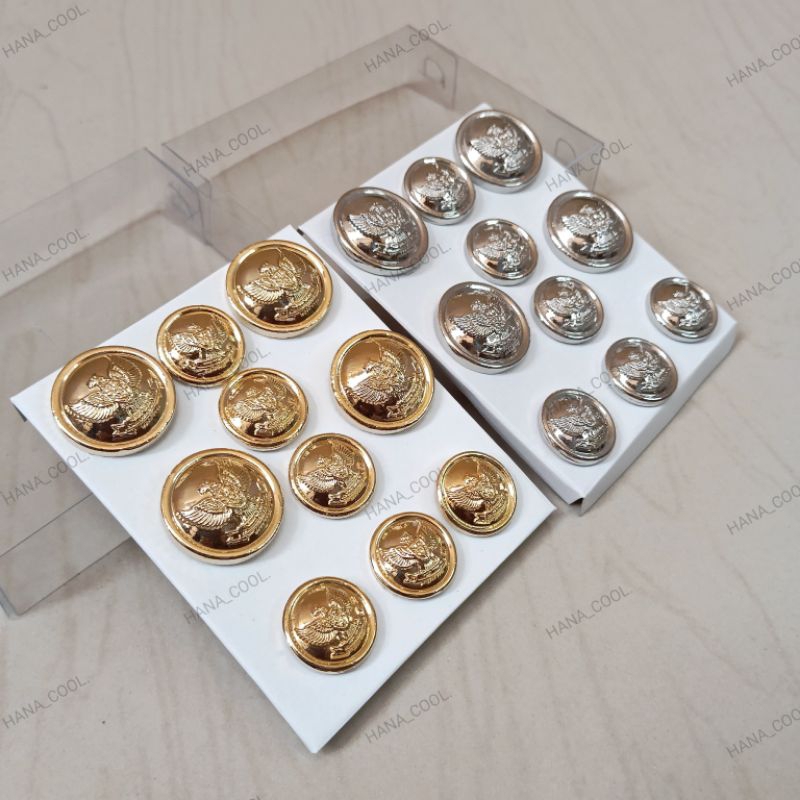 Jual Kancing pdu garuda gold/silver logam | Shopee Indonesia