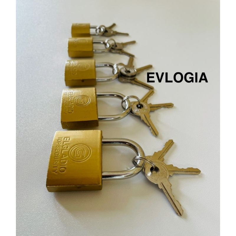 Jual Gembok kuning 20mm/25mm/32mm/38mm/50 mm / Gembok koper Elgladio ...