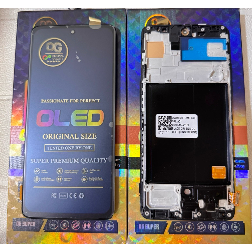 Jual NEW ! LCD OG OLED + FRAME SAMSUNG A51 4G | A515 | A515F FINGERPRINT ORI SIZE ( BIG SIZE ...