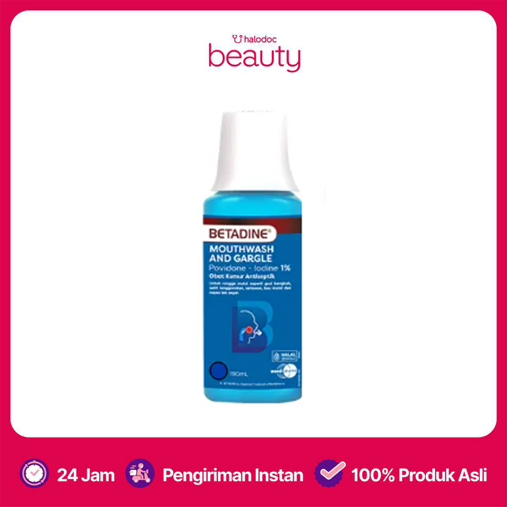 Jual Betadine Mouthwash and Gargle 190 ml | Shopee Indonesia