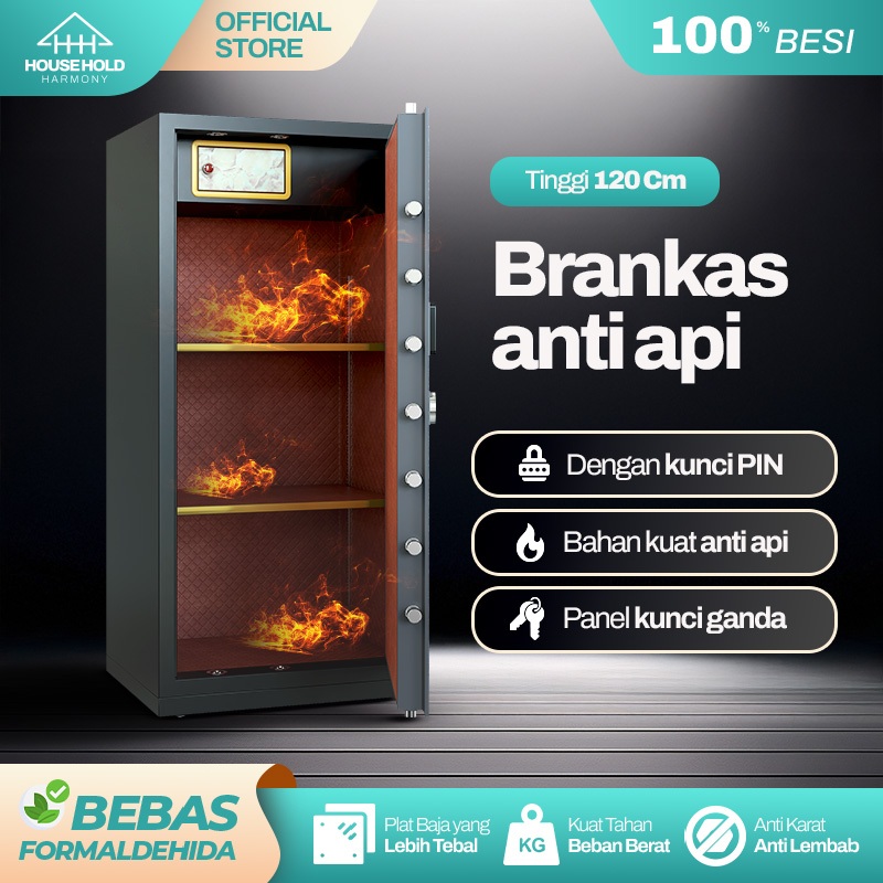 Jual Brankas Tahan Api 120cm Brankas Dokumen Brangkas Uang dan Emas Pin ...