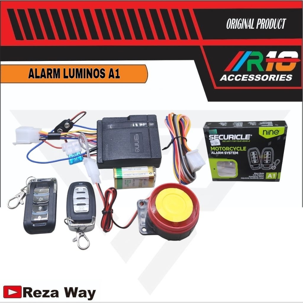 Jual ALARM MOTOR REMOTE 9NINE A1 NMAX MIO VARIO AEROX R15 VIXION SCOOPY CBR CB150R PNP nmax ...