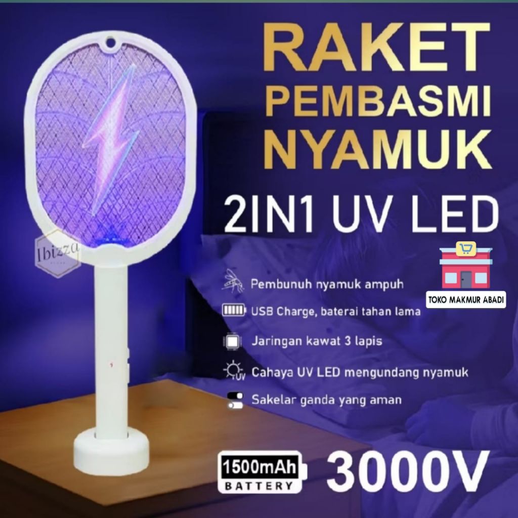 Jual Raket Nyamuk Elektrik Charge Original Awet Tahan Lama USB 2in1 ...