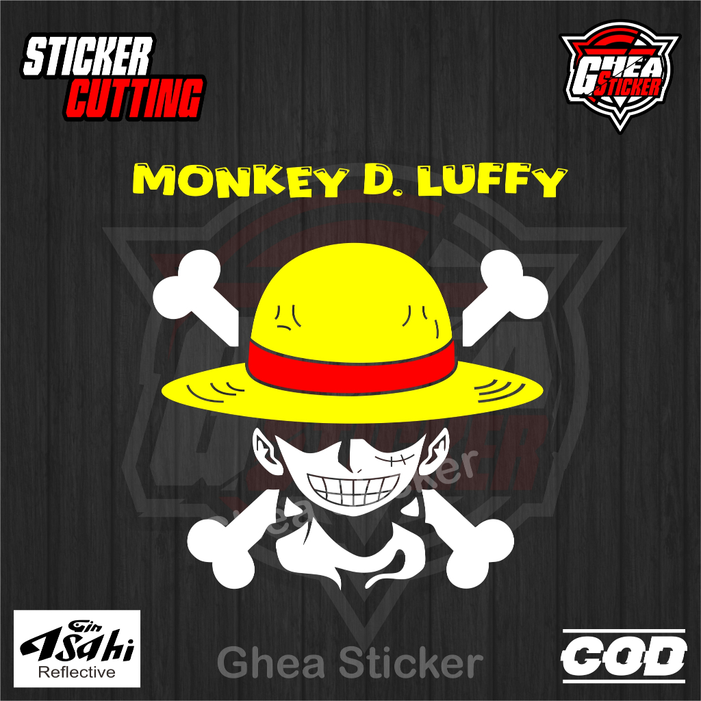 Jual Sticker Monkey D. luffy Cutting - Stiker one piece motor mobil ...