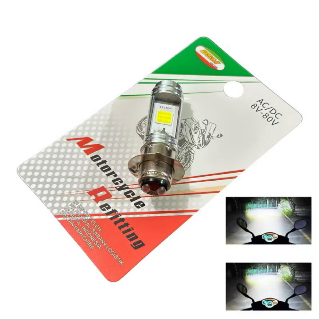 Jual Lampu LED Utama Depan 2Led Motor Bebek dan Matic Soket H6 Led 2 ...