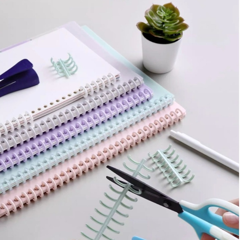 Jual Ring Binder Spiral 30 Lubang – Binding Strip Loose Leaf A4 B5 A5 ...