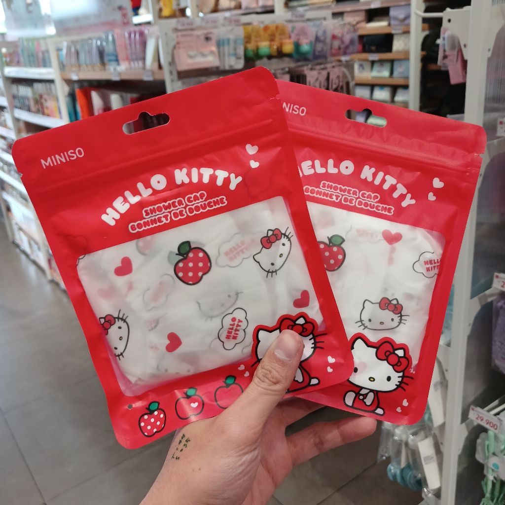 Jual MINIS0 Hello Kitty Apple Collection Shower Cap | Shopee Indonesia