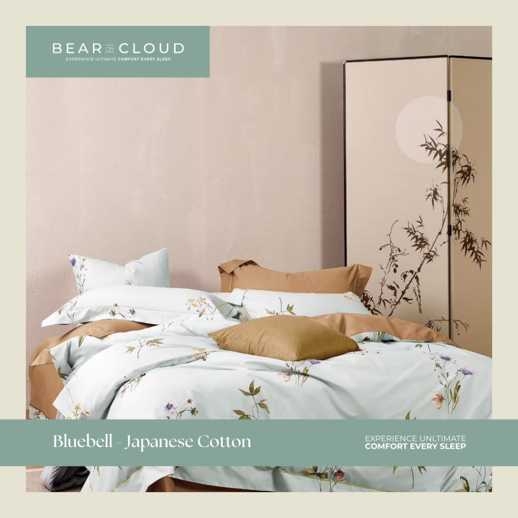 Jual Bear On Cloud Set Sprei Bluebell Katun Jepang Premium | Shopee ...