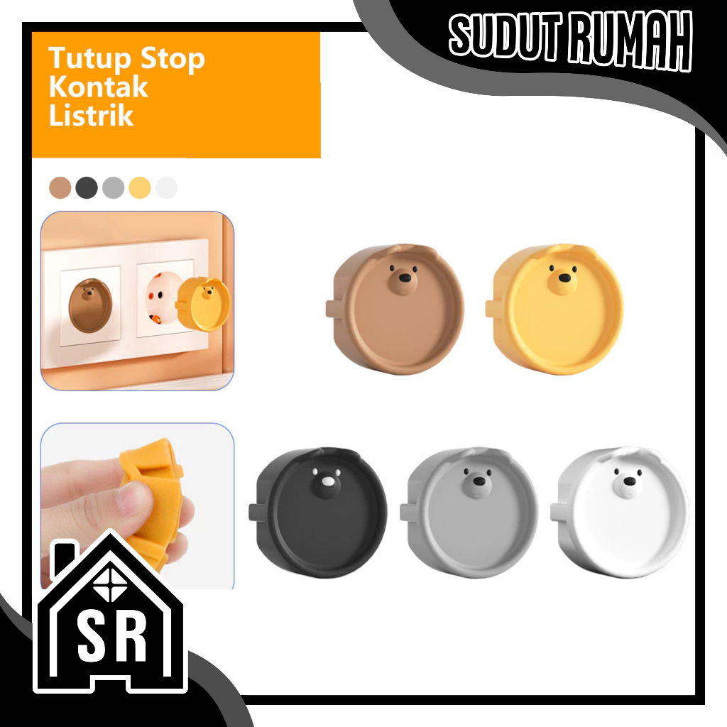 Jual SR Tutup Stop Kontak Listrik Silikon Listrik Safety Socket Cover ...
