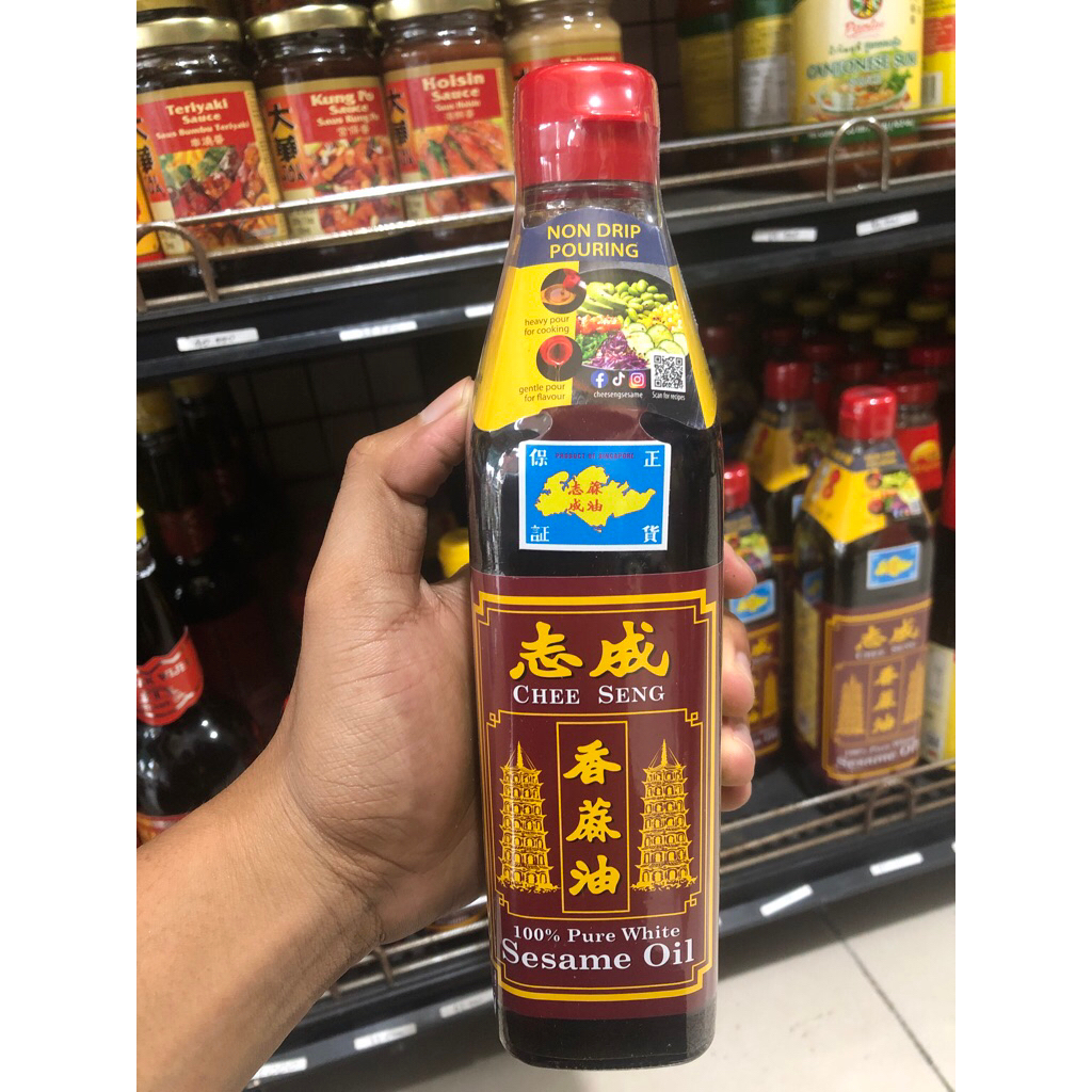 Jual Minyak Wijen Double Pagoda (375ml) | Chee Seng Pure 100% White ...