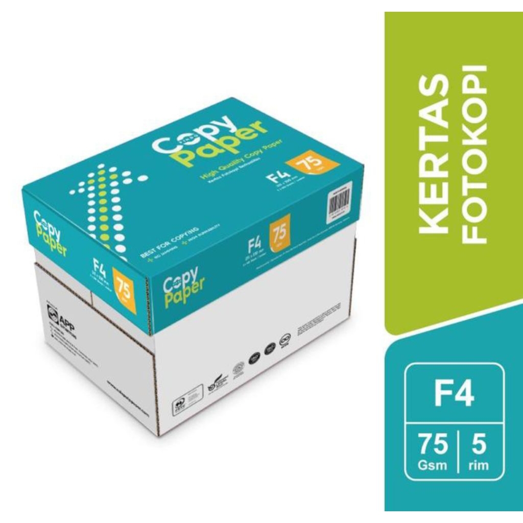 Jual kertas hvs folio 75gram copy paper/ kertas f4 75gram | Shopee ...