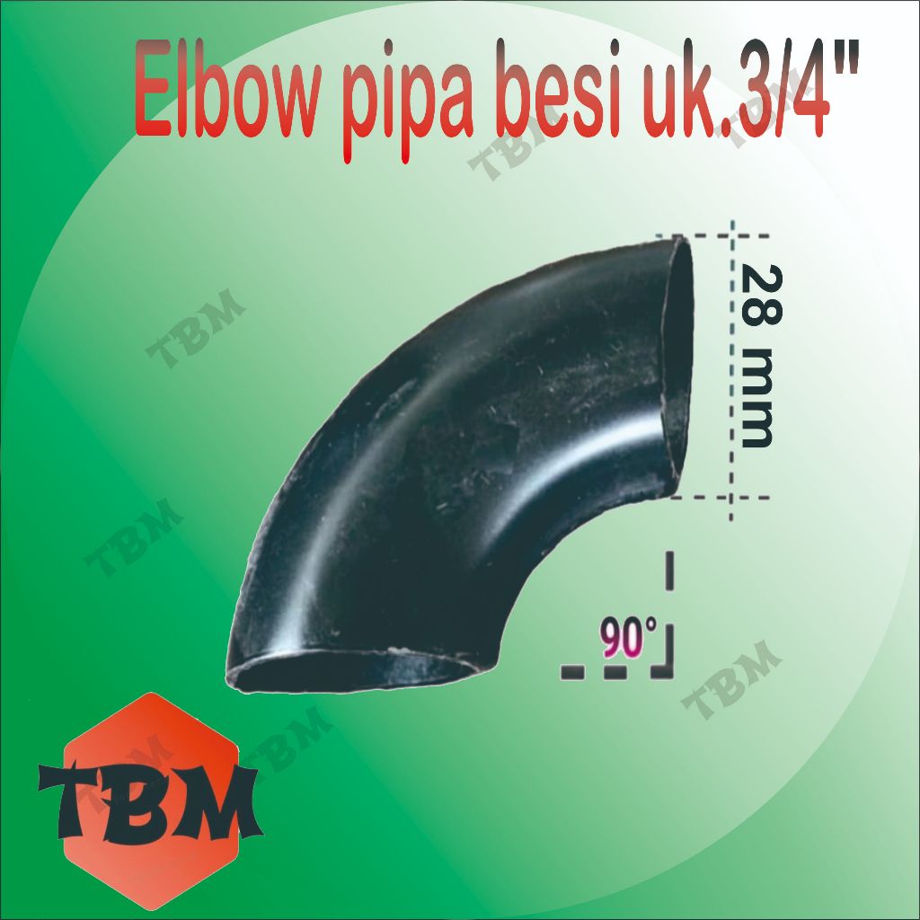 Jual Elbow besi pipa las uk 3/4 inch elbo Lbow keni knee pipa las ...