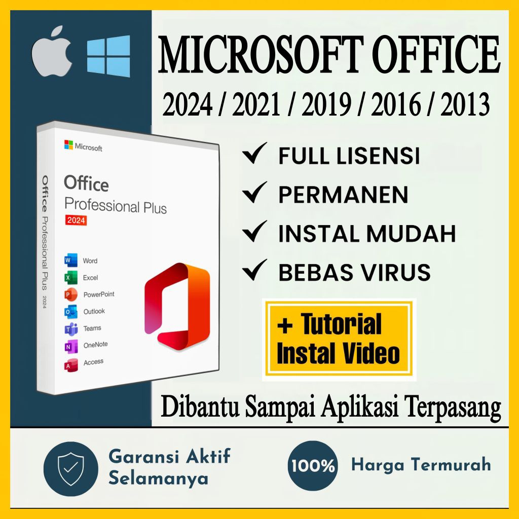 Jual (Windows & Mac) Ms Office 2024 2021 2019 2016 2013 Full Versi Bergaransi | Shopee Indonesia