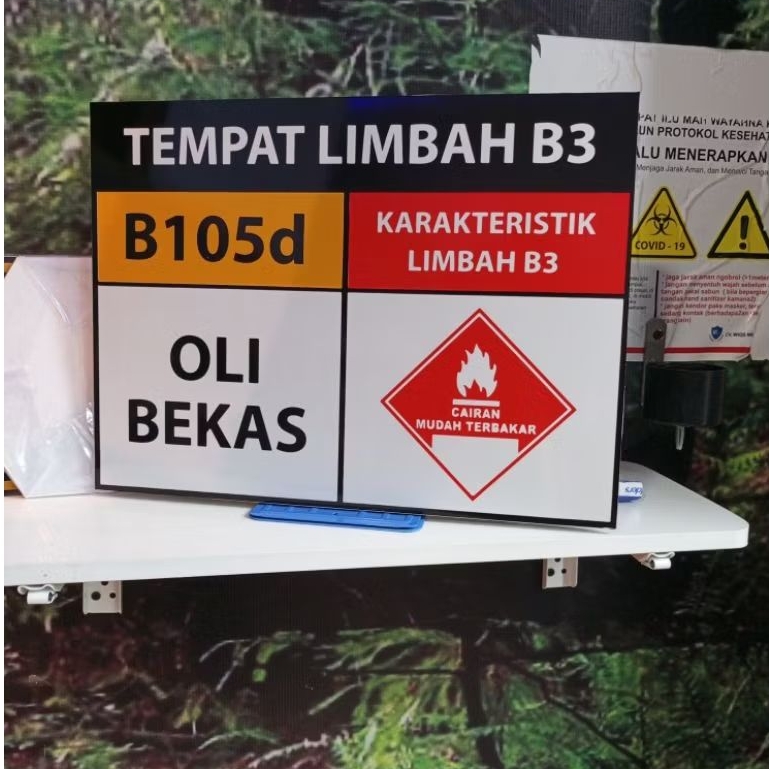 Jual Sign Tempat limbah B3 uk 30x40cm bahan ACP 3mm | Shopee Indonesia