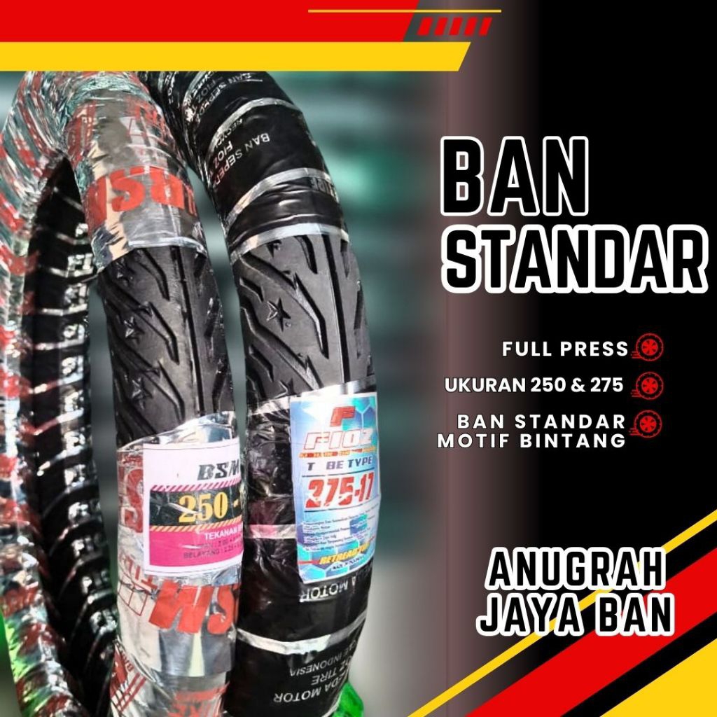 Jual BAN STANDAR MOTIF BINTANG | UK 250 & 275 RING 17 : MOTOR SUPRA ...