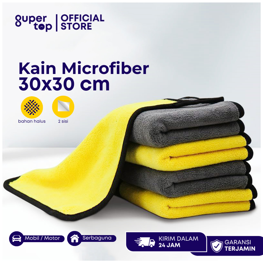 Jual Kain Lap Microfiber Serbaguna 30X30cm Kain Lap Multifungsi untuk ...