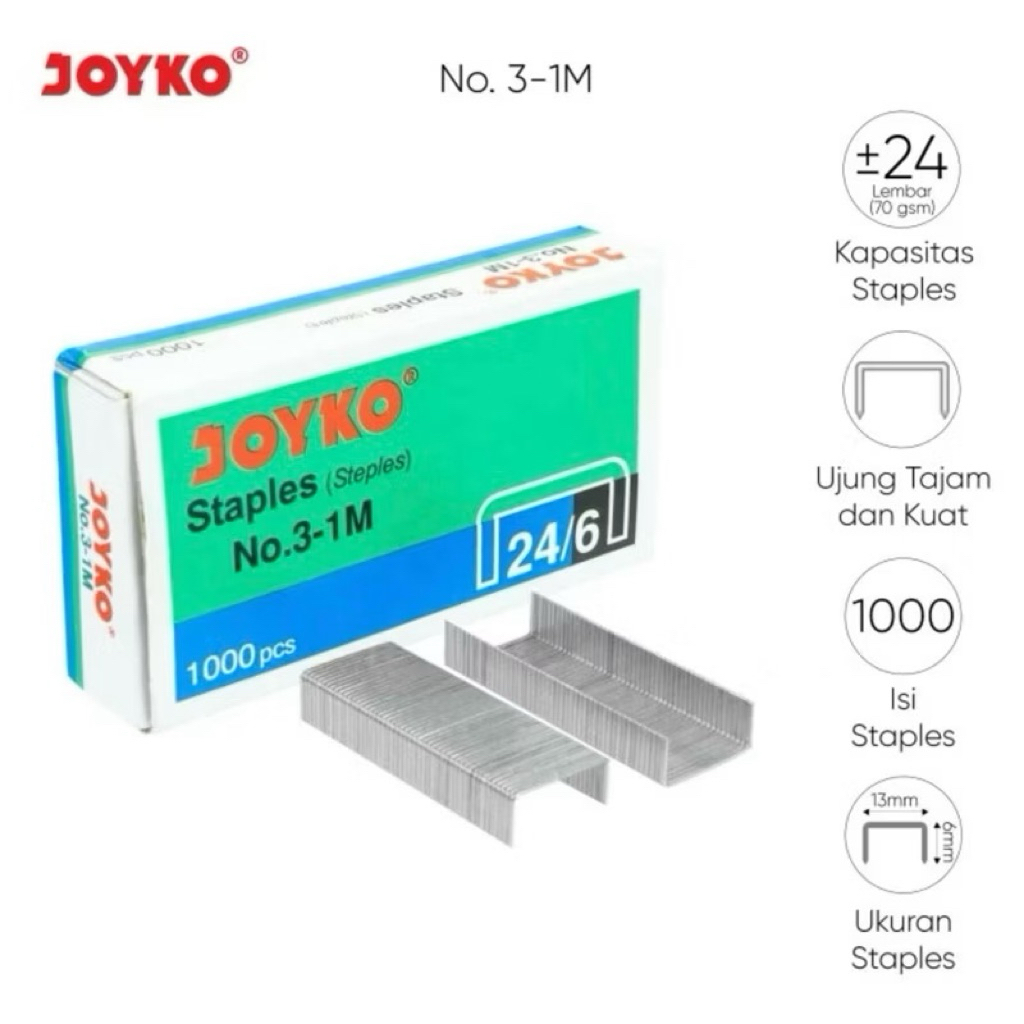 Jual ISI HEKTER BESAR HD-50 JOYKO 24/6 (1 BOX KECIL) | Shopee Indonesia