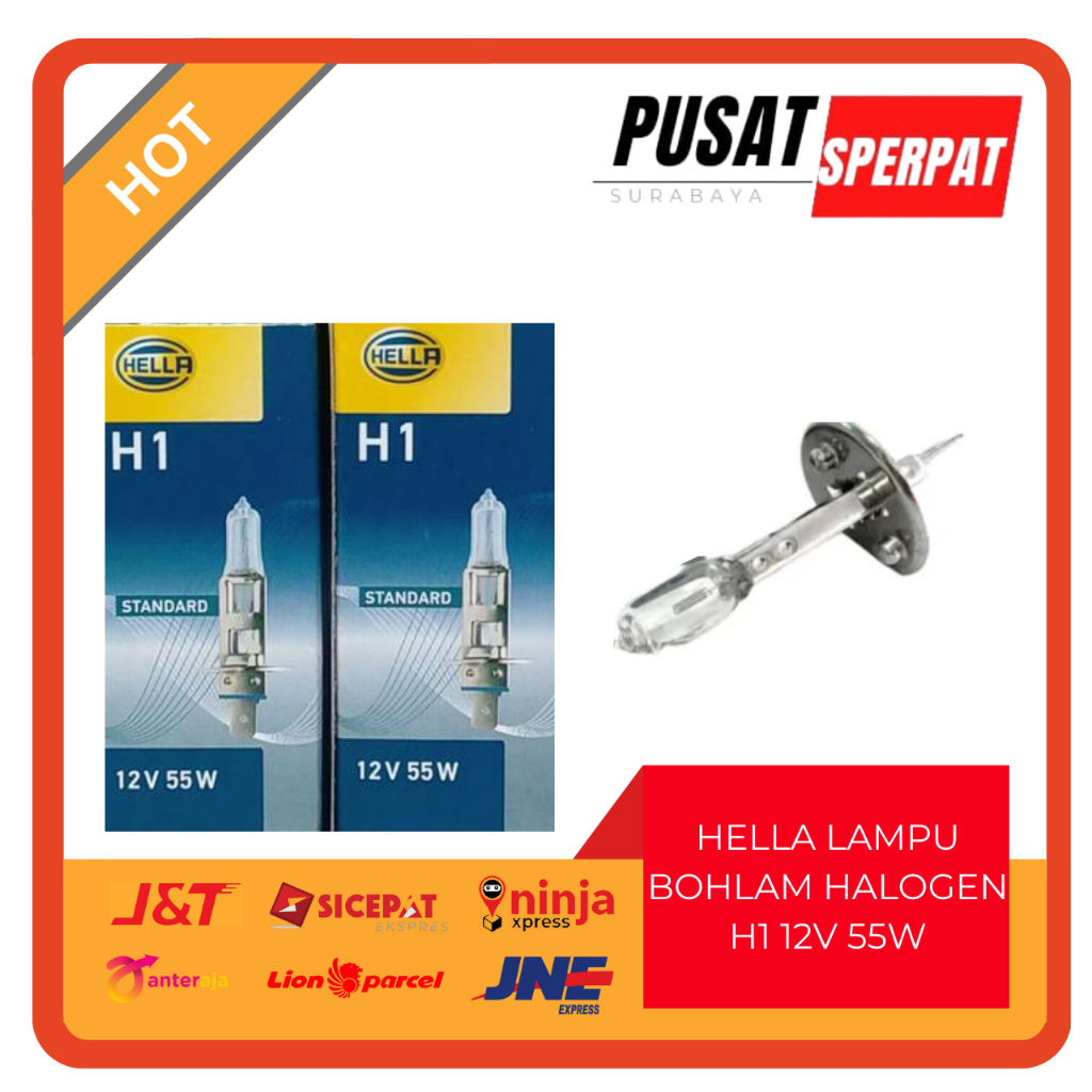 Jual HELLA - lampu bohlam halogen hella H1 12V 55W (harga/pcs) | Shopee ...
