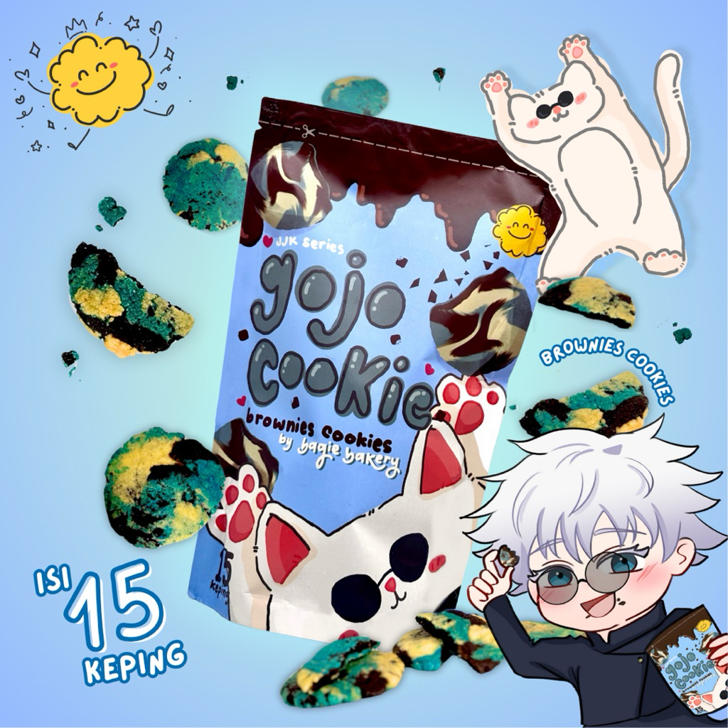 Jual [BUY 1 GET 4] Gojo Satoru Cookie (BACA DESKRIPSI)| Brownies Cookie ...