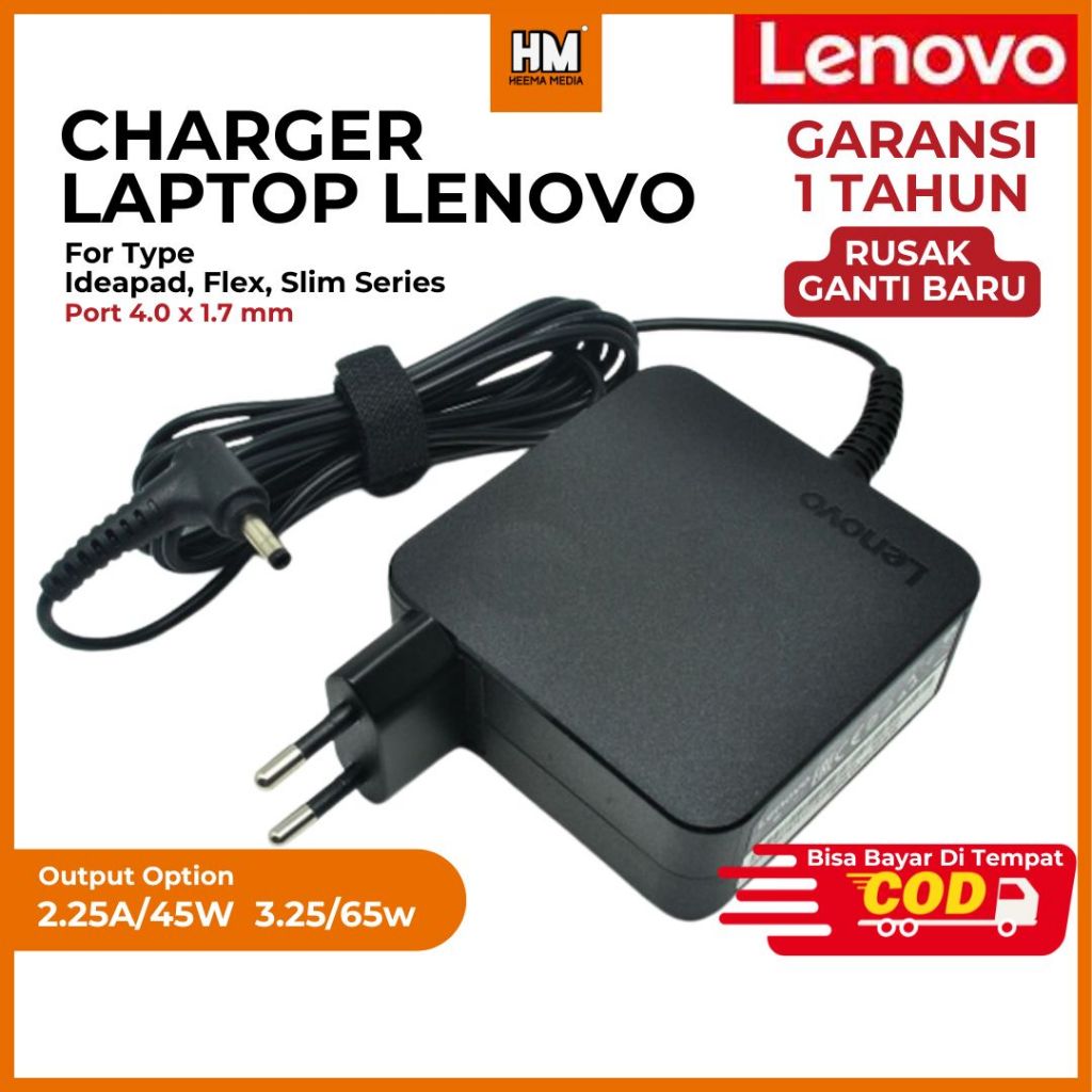 Jual Charger Laptop Lnvo Ideapad Small Plug Pin Bulat Slim 3 Slim 5 ...
