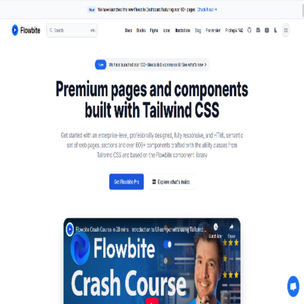 Jual Flowbite Pro (Developer Edition) - Admin Dashboard (HTML) | Shopee Indonesia