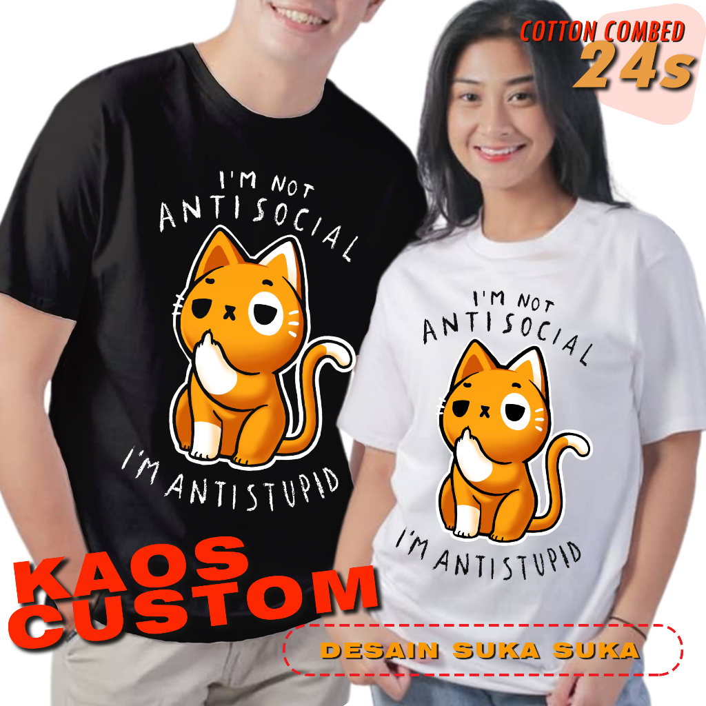 Jual Kaos Custom 24s Premium Sablon Kaos Satuan Lusinan Grosiran Desain ...