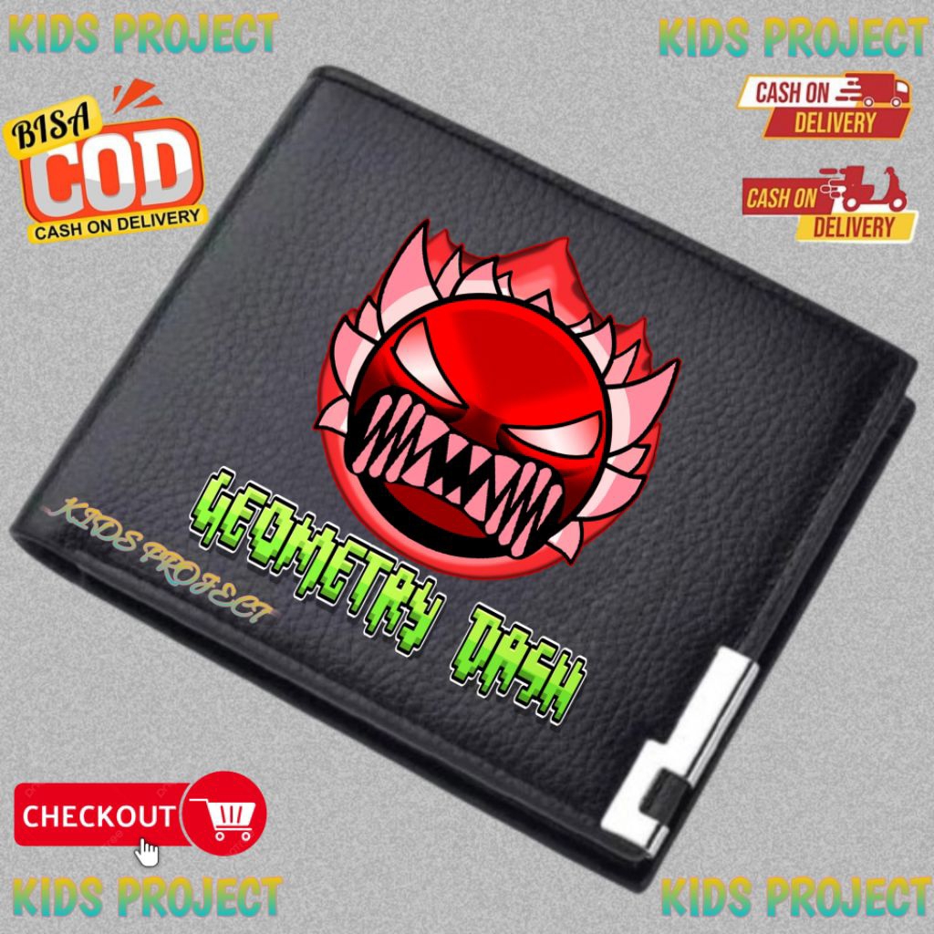 Jual Dompet Anak Custom Game Geometry Dash X Ruby Demon | Shopee Indonesia
